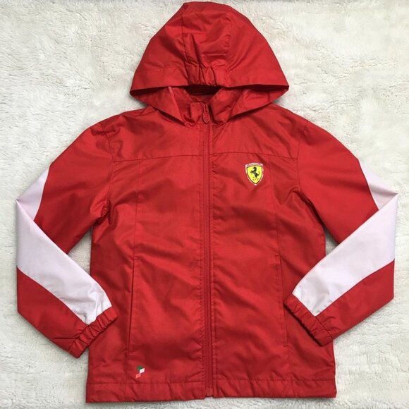 Ferrari | Jackets & Coats | Ferrari Boys Red White Long Sleeve ...